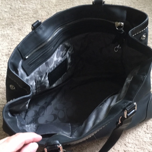 Coach | Bags | Coach Xlarge Black Leather Tote | Poshmark